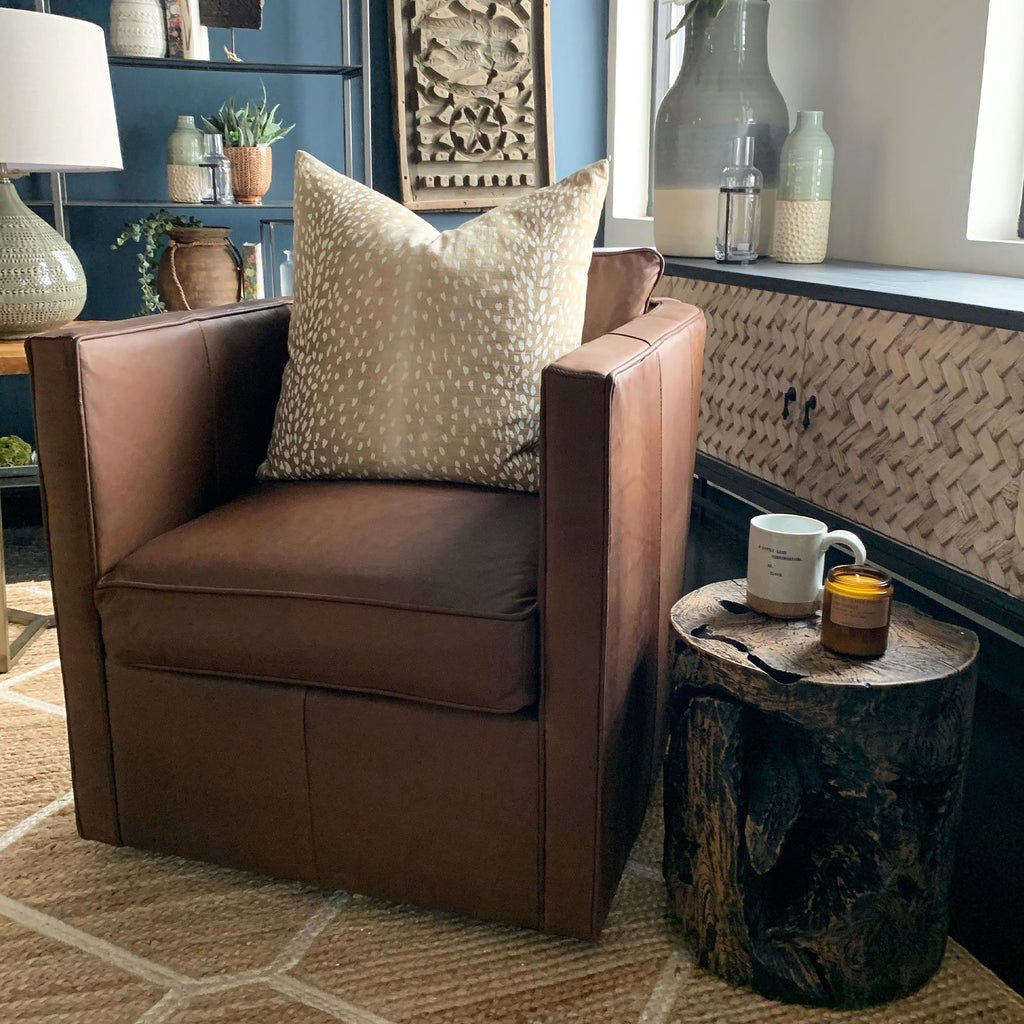 Rothko Leather Swivel – Homestead Princeton